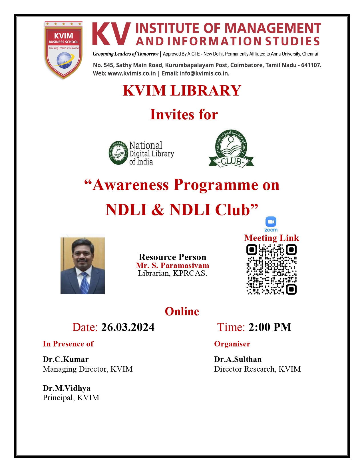 KV Institute of Management and Information Studies